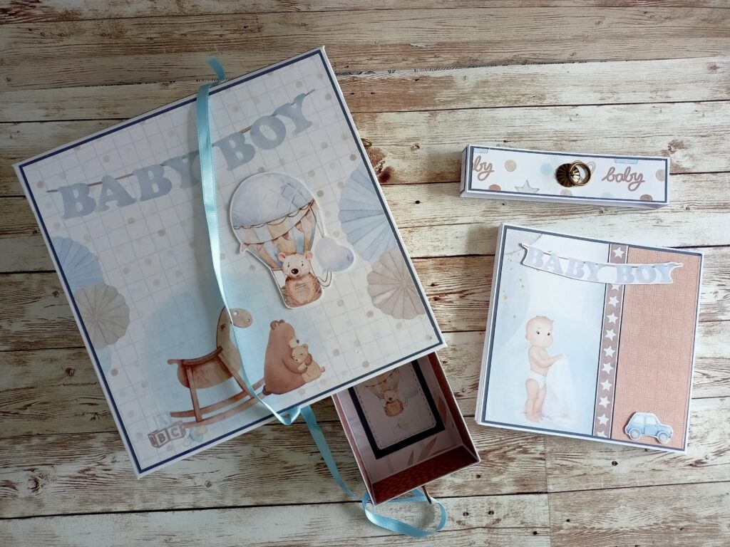 Coffret naissance Lullaby Baby Boy - Tristelsa Scrap